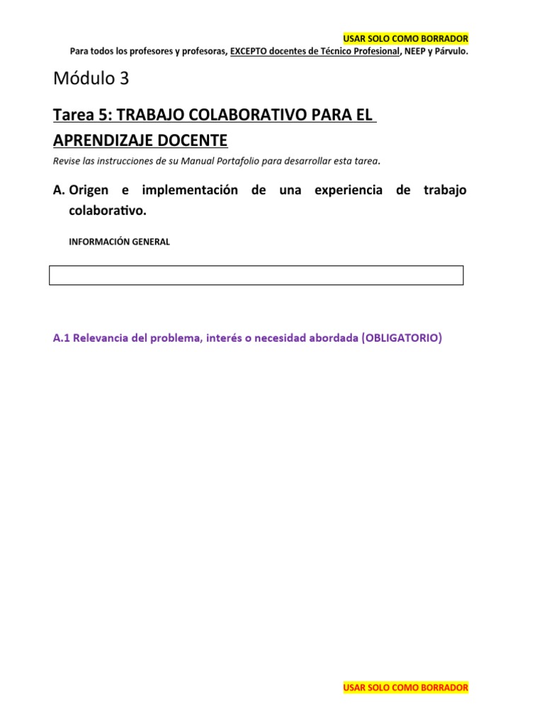 Formato Módulo 3 | PDF