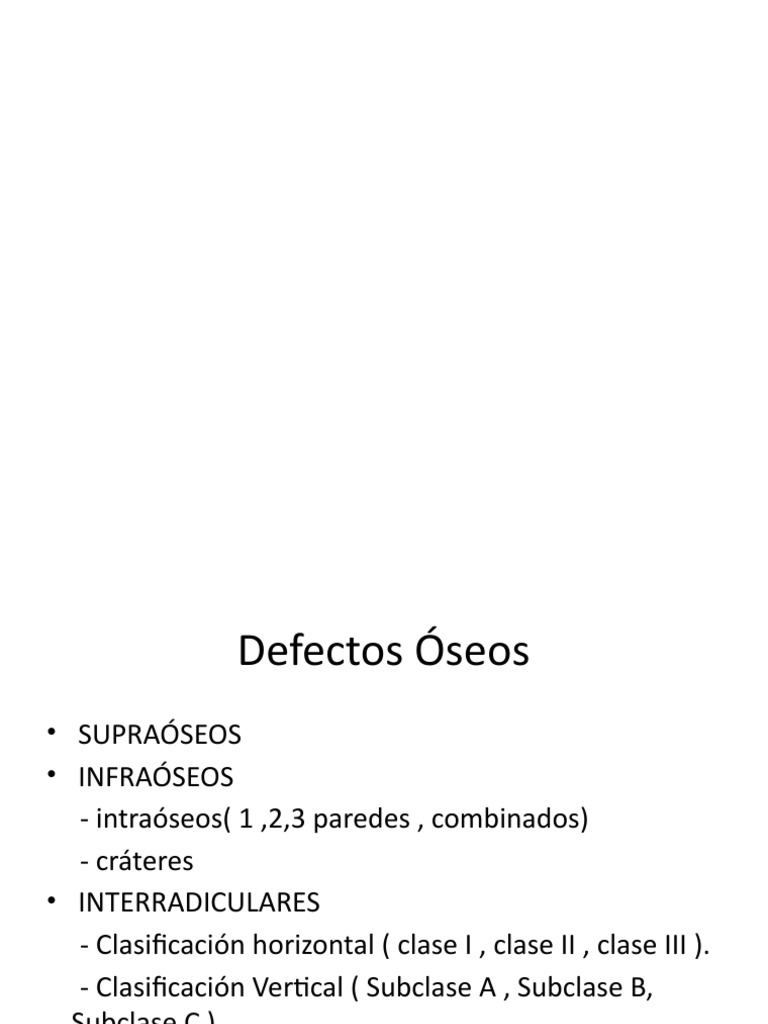 Clasificacion de Defectos Óseos 1 | PDF
