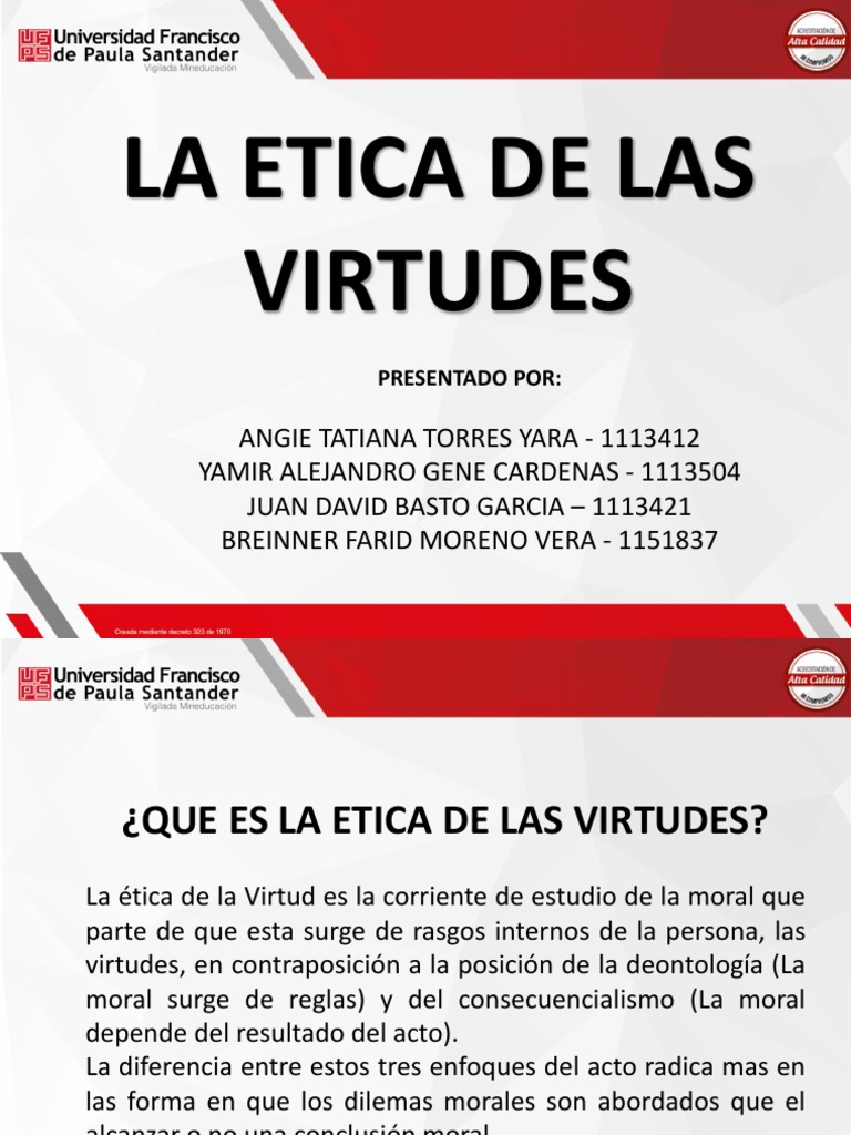 Etica de Las Virtudes | PDF | Virtud | Etica de la Virtud