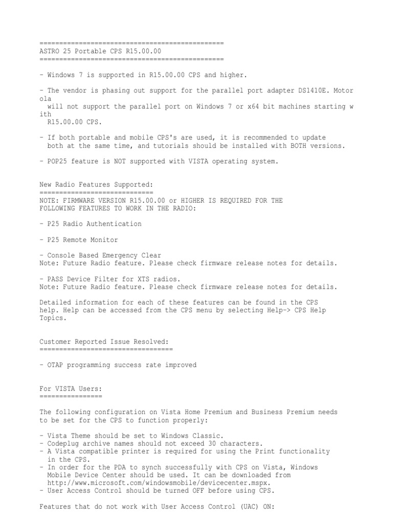 ASTRO 25 CPS R15.00.00 Update Guide | PDF | Windows Vista | Microsoft ...