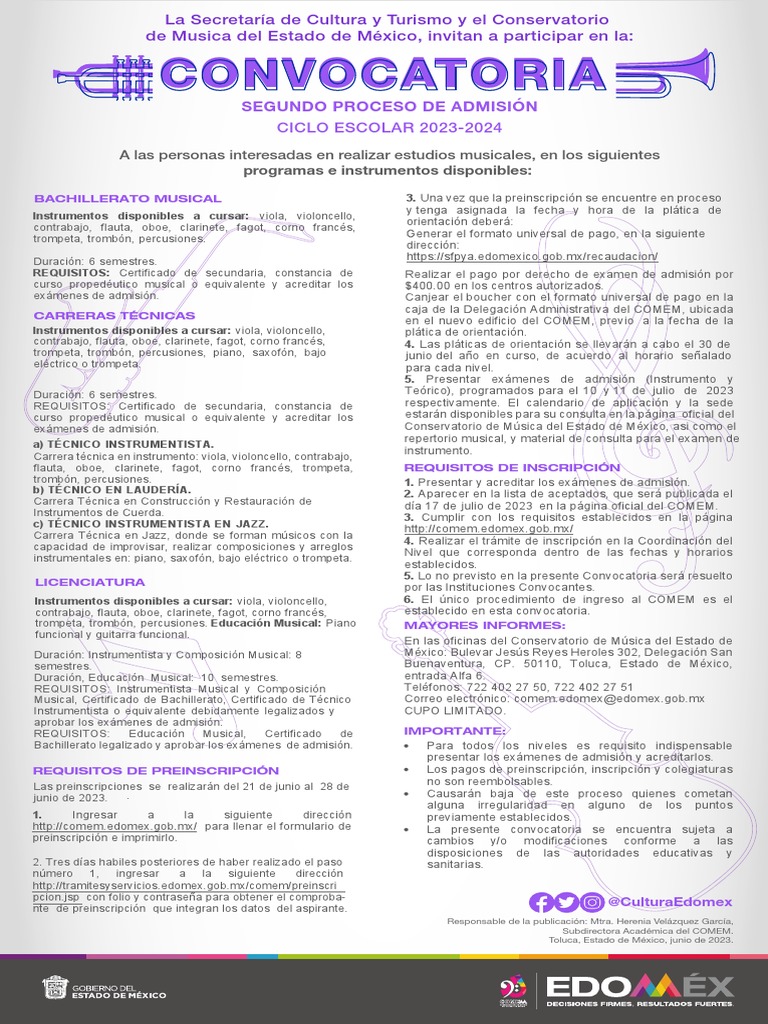 CONVOCATORIA 23-24-1 | PDF | Instrumentos musicales | Jazz