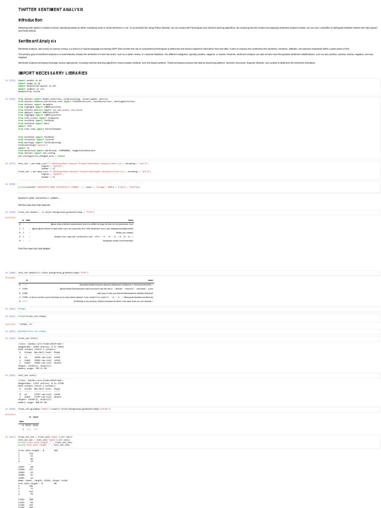 Twitter Sentiment Analysis | PDF | Cognition | Learning