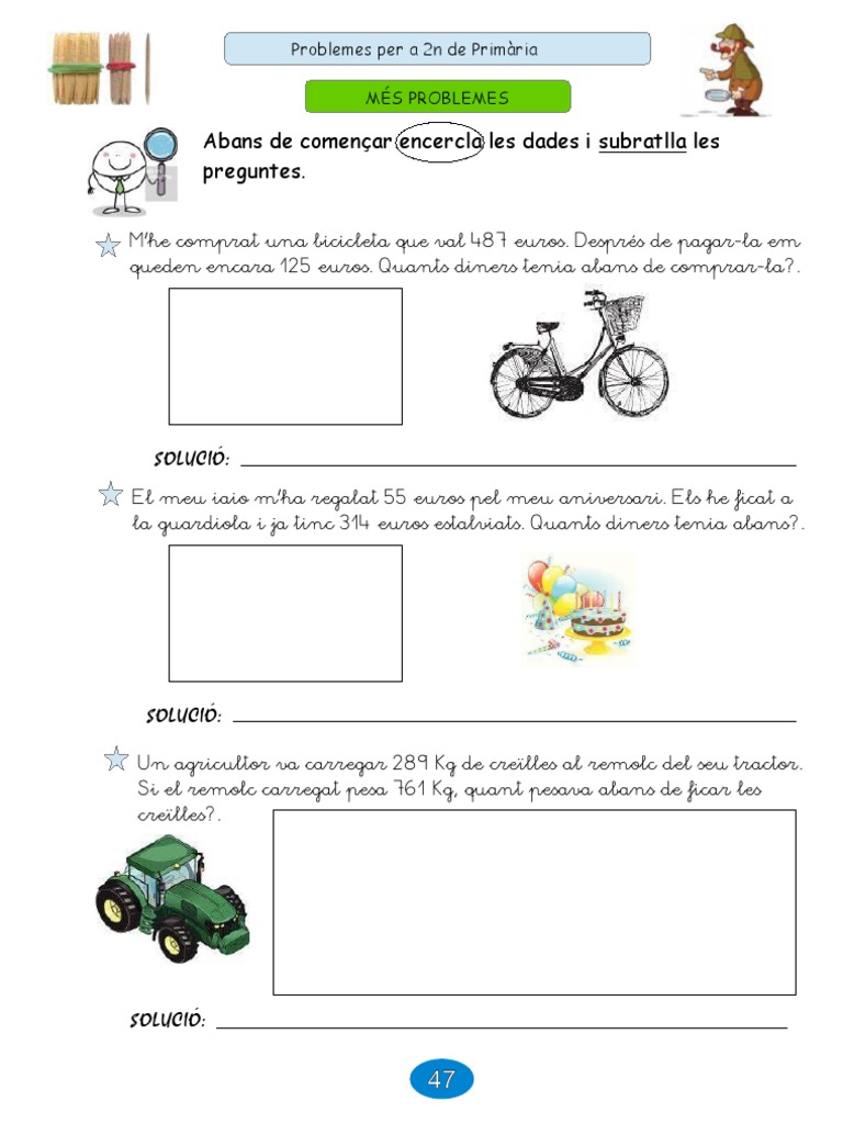 Problemes de 2n (Traduïts Pàg 47-50) | PDF