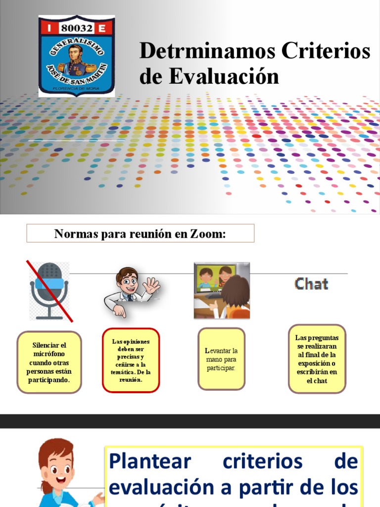 Criterios de Evaluacion Diapositiva | PDF | Evaluación | Aprendizaje