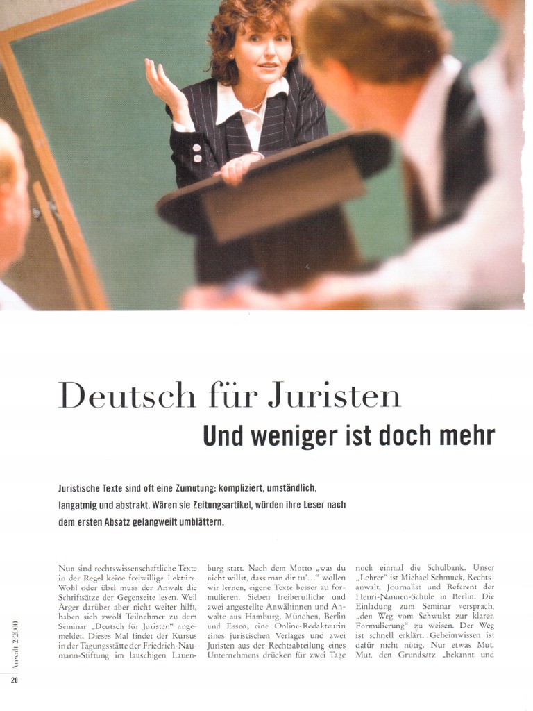 Anwalt Juristendeutsch | PDF