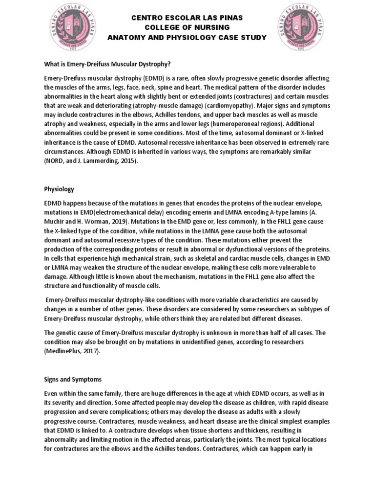 AnaPhy Muscle Disorder Case Study-BASCO | PDF | Epidemiology | Heart