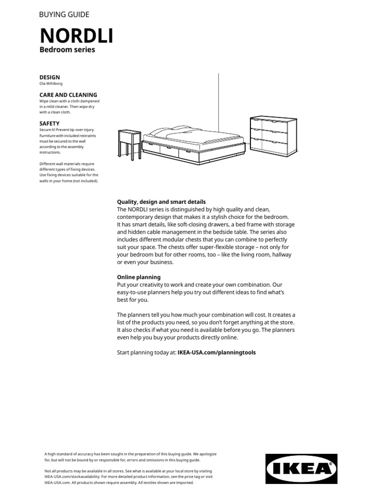 Ikea 2019 NORDLI BG AUG2019 Us | Download Free PDF | Chest Of Drawers | Building Engineering