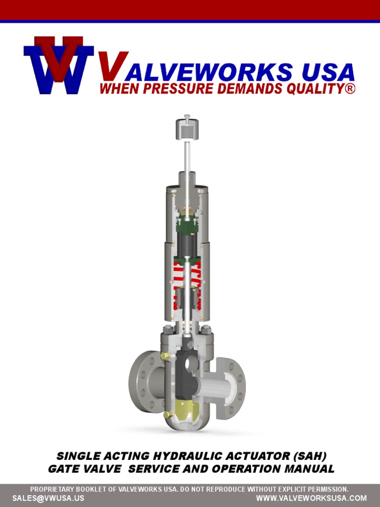 Single Acting Hydraulic Actuator Manual | PDF | Valve | Screw
