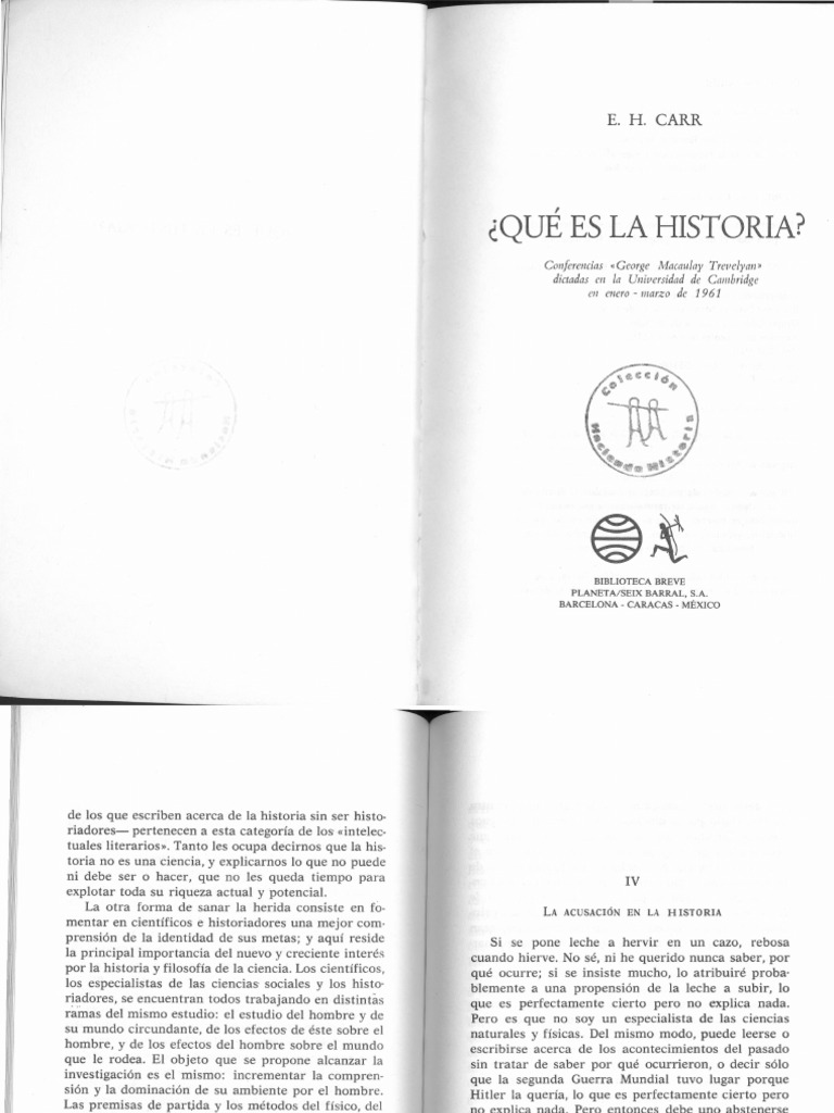 Carr Edward - Que Es La Historia | PDF | Libre albedrío | Karl Popper