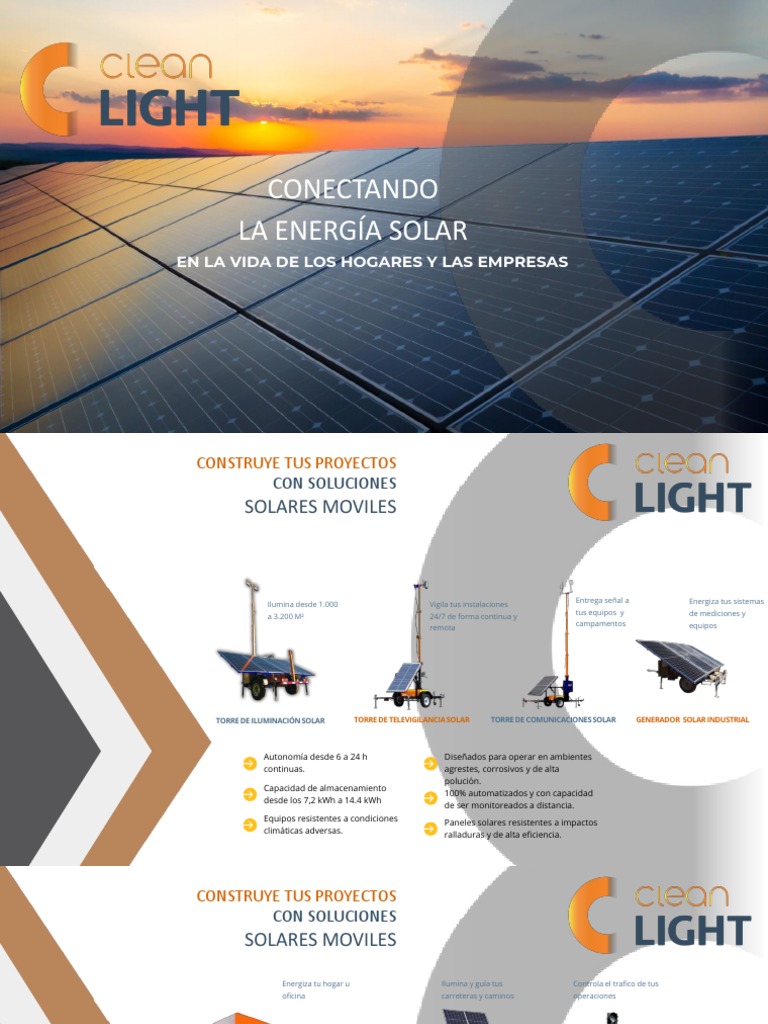 Presentación Comercial CLEANLIGHT | PDF | Poder (Física) | Electricidad