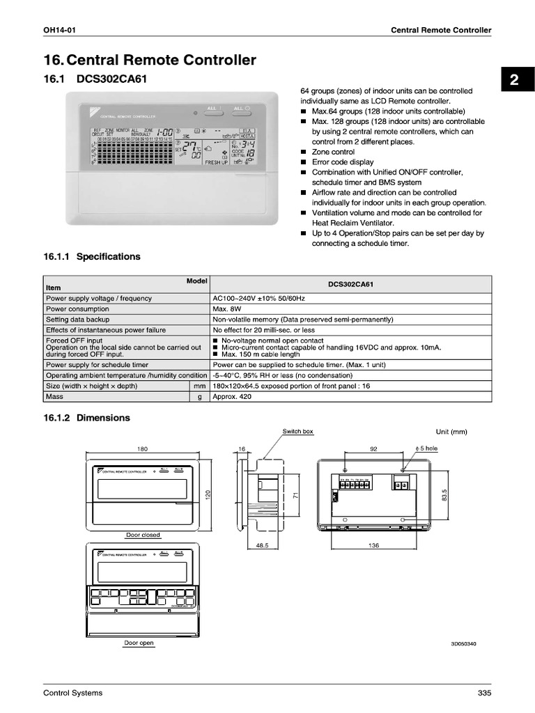 DCS302CA61 - Controle Remoto Central | PDF
