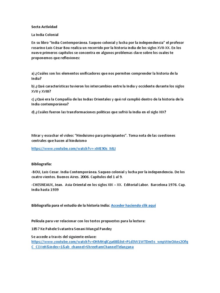 Secta Actividad | PDF