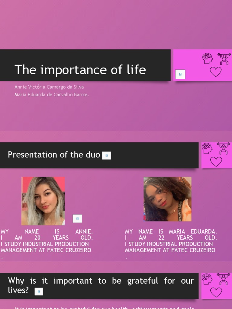 The importance of life (1) | PDF