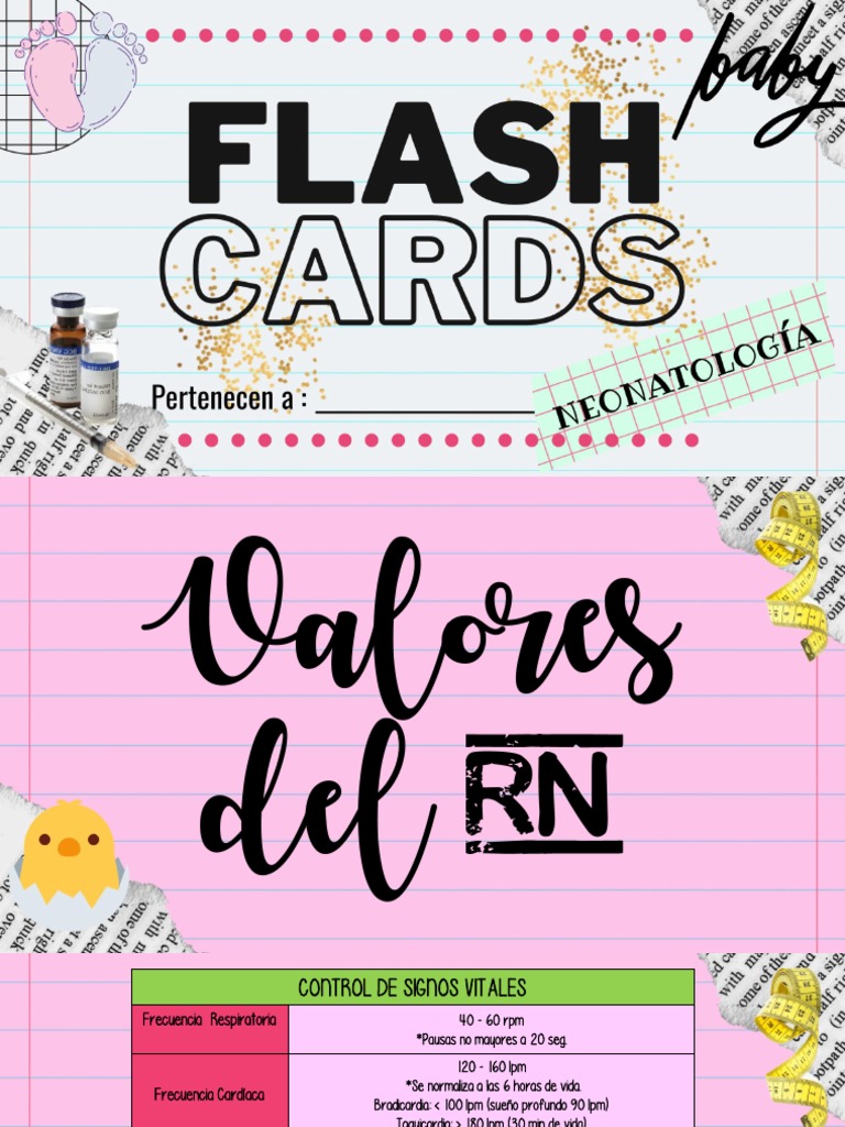 Flashcards Neo | PDF | Medicina CLINICA | Especialidades Medicas