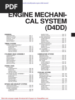 Hyundai Diesel Engine D4a d4d Shop Manual | PDF