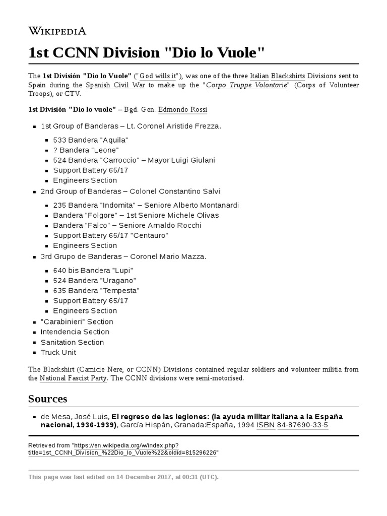 1st CCNN Division Dio Lo Vuole | PDF