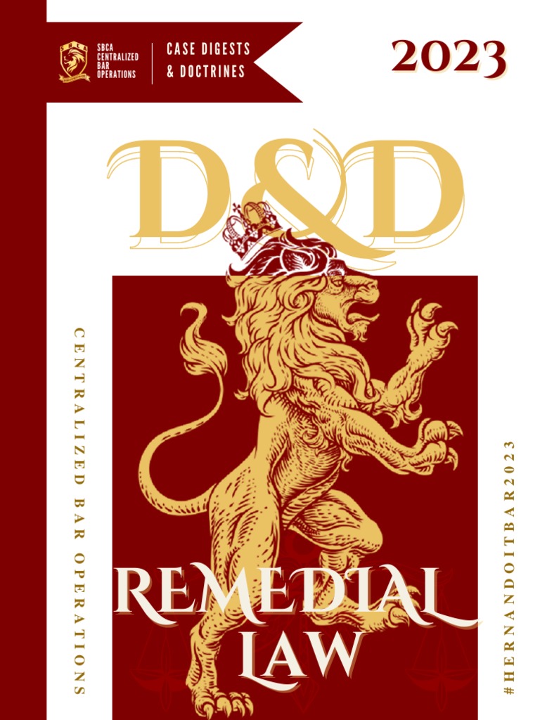 REMEDIAL LAW Hernando CDD 2023 | PDF | Judgment (Law) | Certiorari