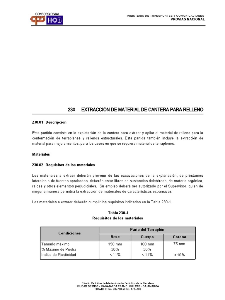 Extraccion de Material de Cantera | PDF | Cantera