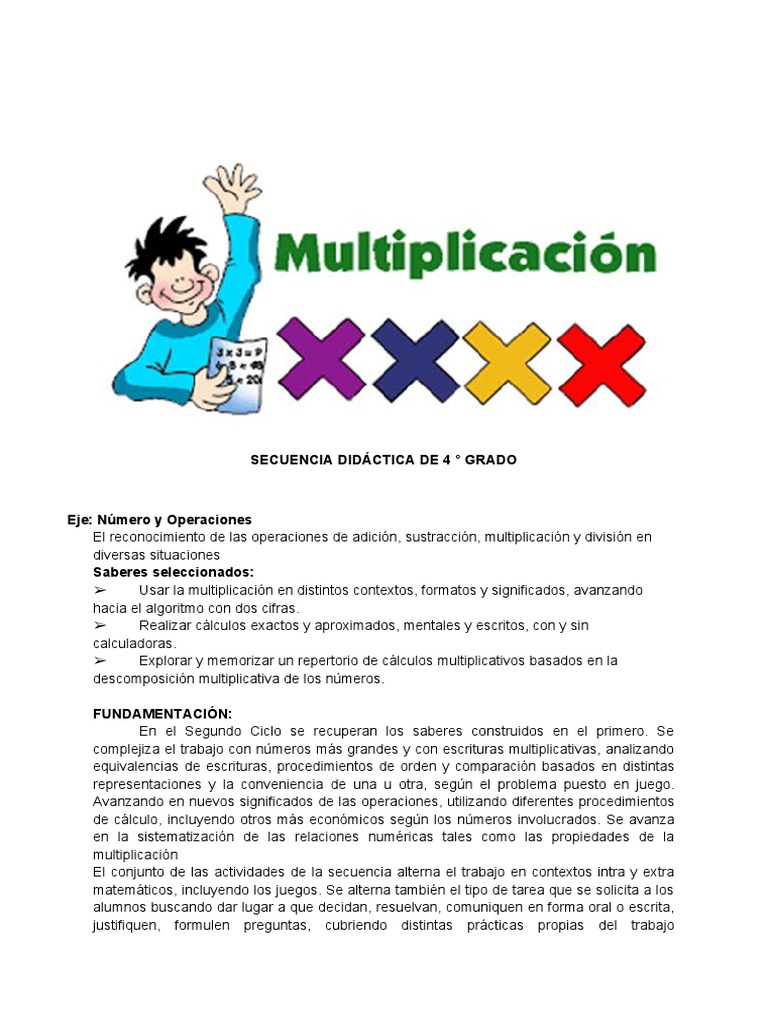 Comparto 'Secuencia N°3 Multiplicación' Contigo | PDF | Multiplicación | Evaluación