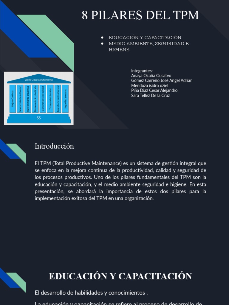 8 Pilares Del TPM | PDF | Entorno natural | Economias