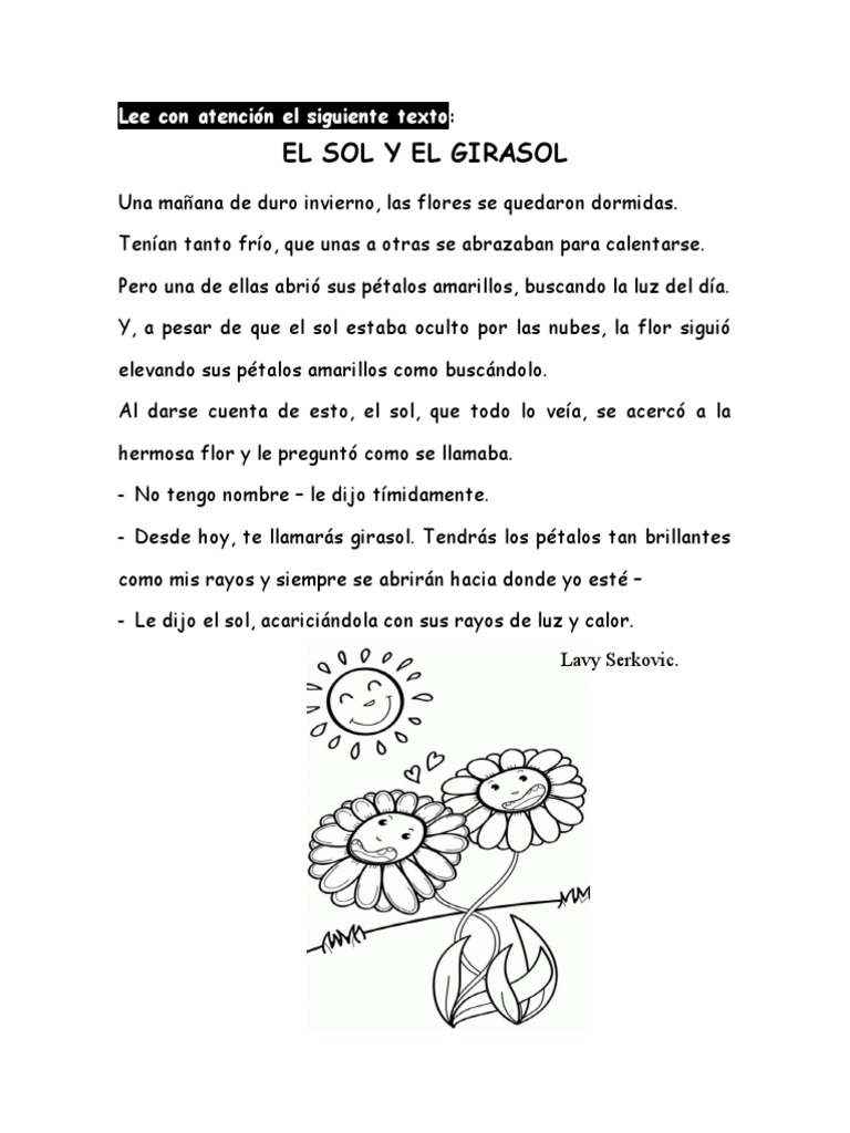 El Sol y El Girasol | PDF | Poesía | Ficción general