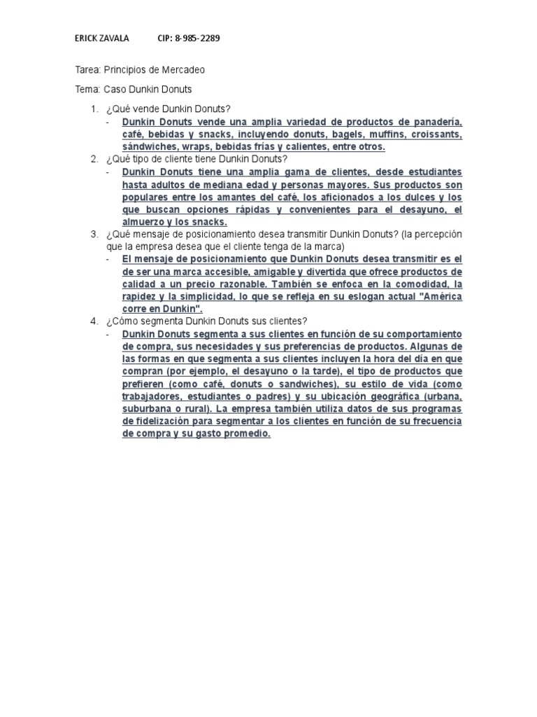 CASO DUNKIN DONUTS | PDF