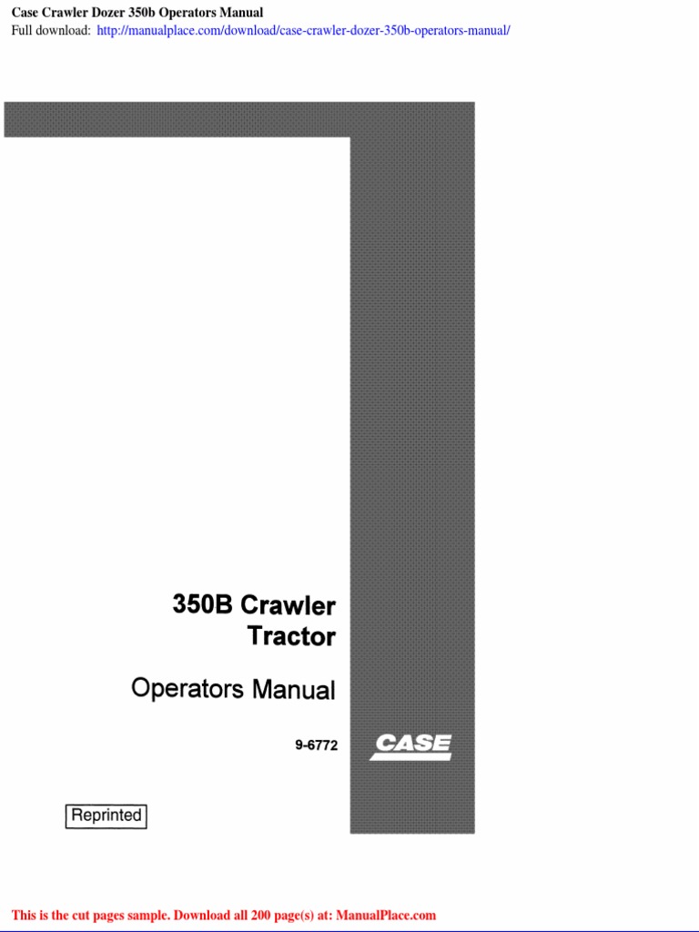 Case 350B Dozer Operators Manual | PDF | Technology & Engineering