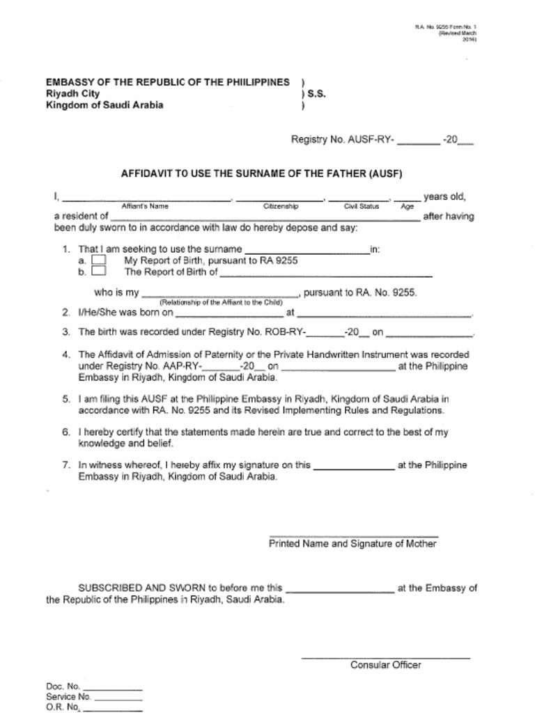 Affidavit-AUSF | PDF