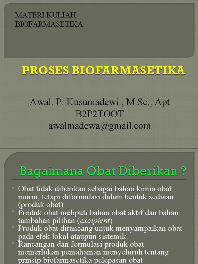 02 Proses Biofarmasetika | PDF