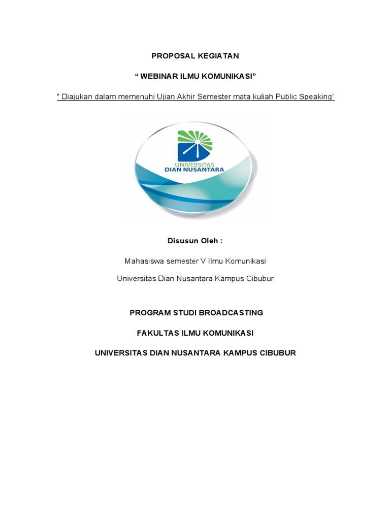 Proposal Webinar Ilmu Komunikasi 2023 | PDF | Seni