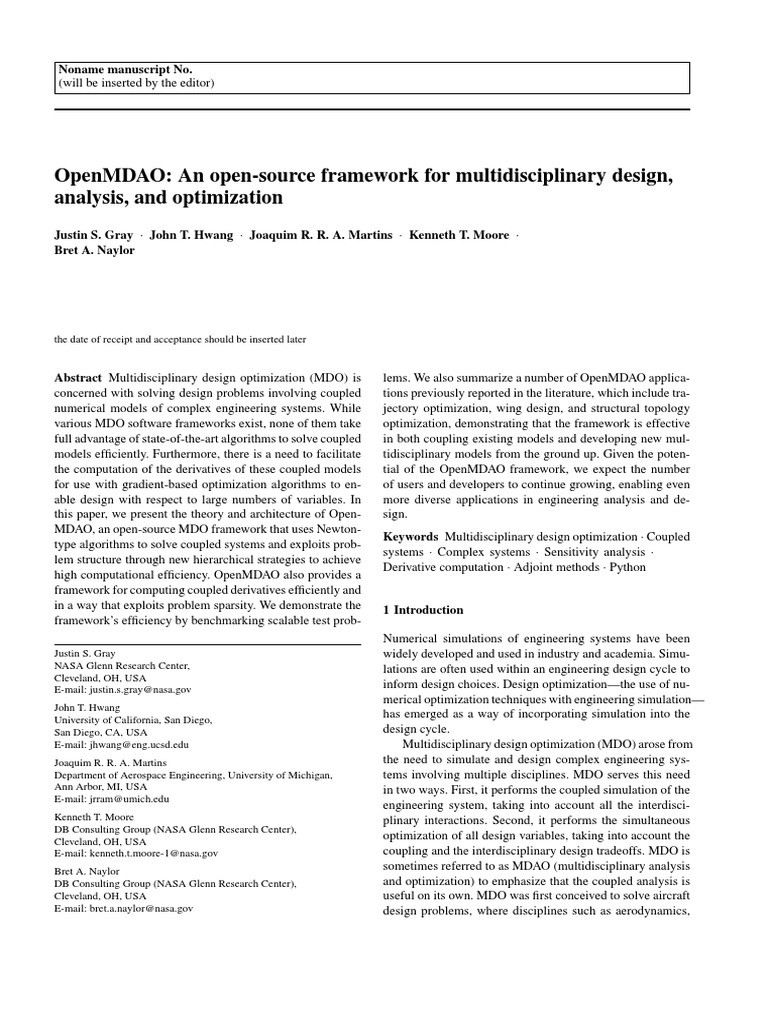 Openmdao Overview 2019 Pdf Class Computer Programming Inheritance Object Oriented