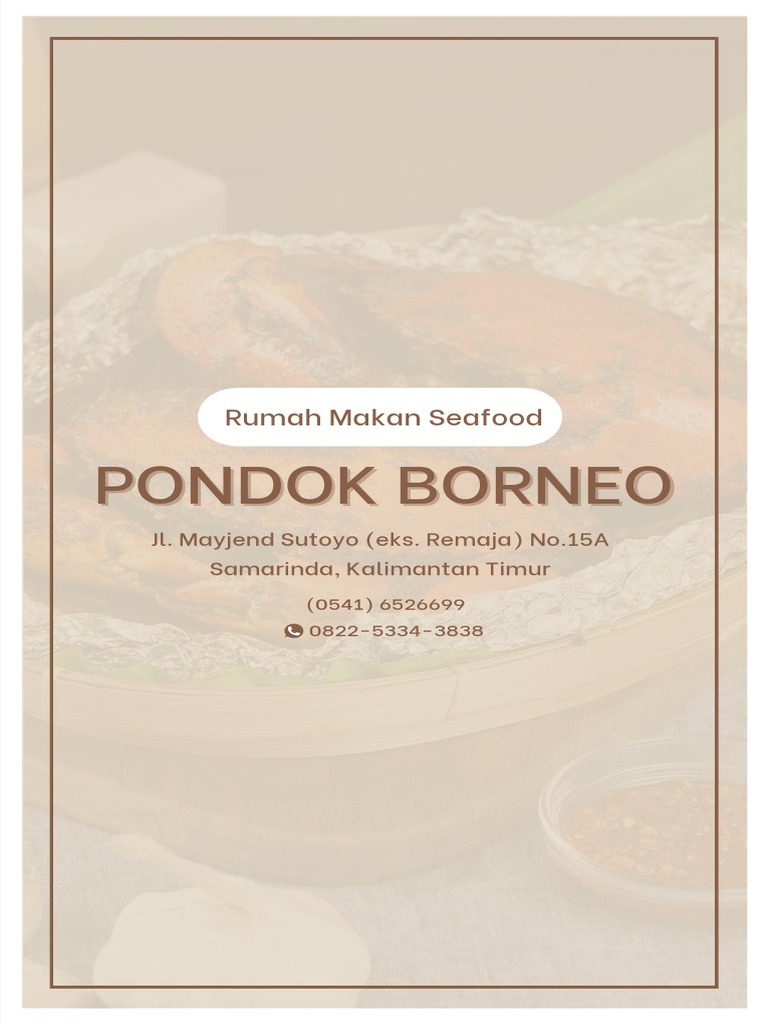 Menu Pondok Borneo | PDF | Indonesian Cuisine | Food And Drink Preparation