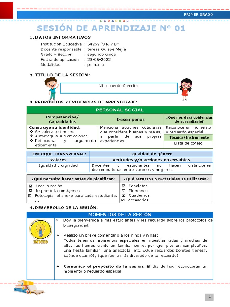 Parte 1 - Sesiones de Aprendizaje - Experiencia de Aprendizaje III | PDF | Aprendizaje | Enseñando