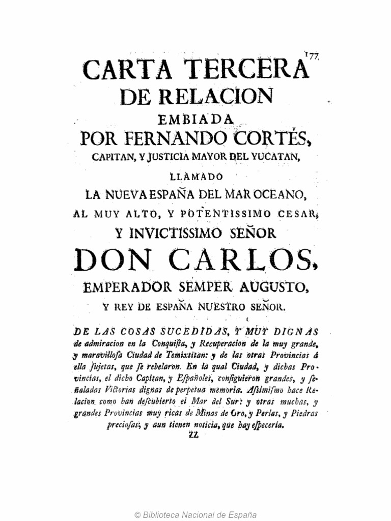 Relación de Cortés sobre Temixtitlán | PDF