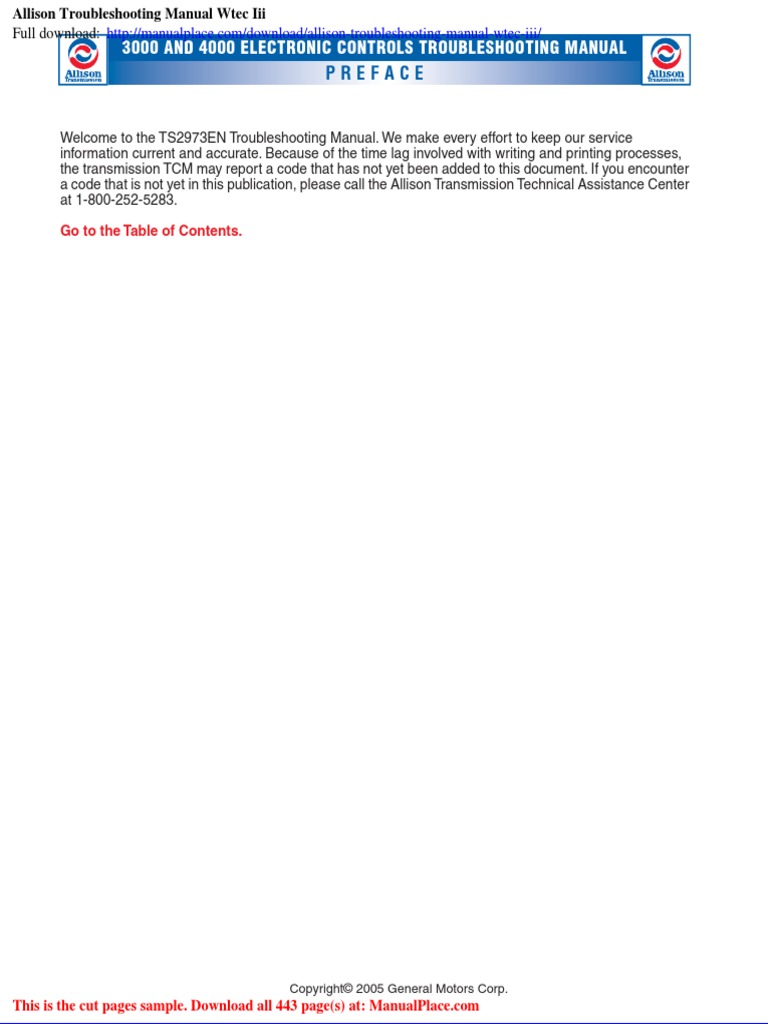 Allison Troubleshooting Manual Wtec III | PDF | Manual Transmission | Automotive Technologies