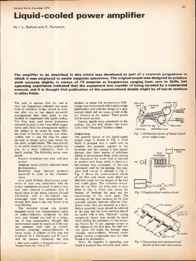 Liquid Cooled Power Amplifier | Download Free PDF | Electrical ...