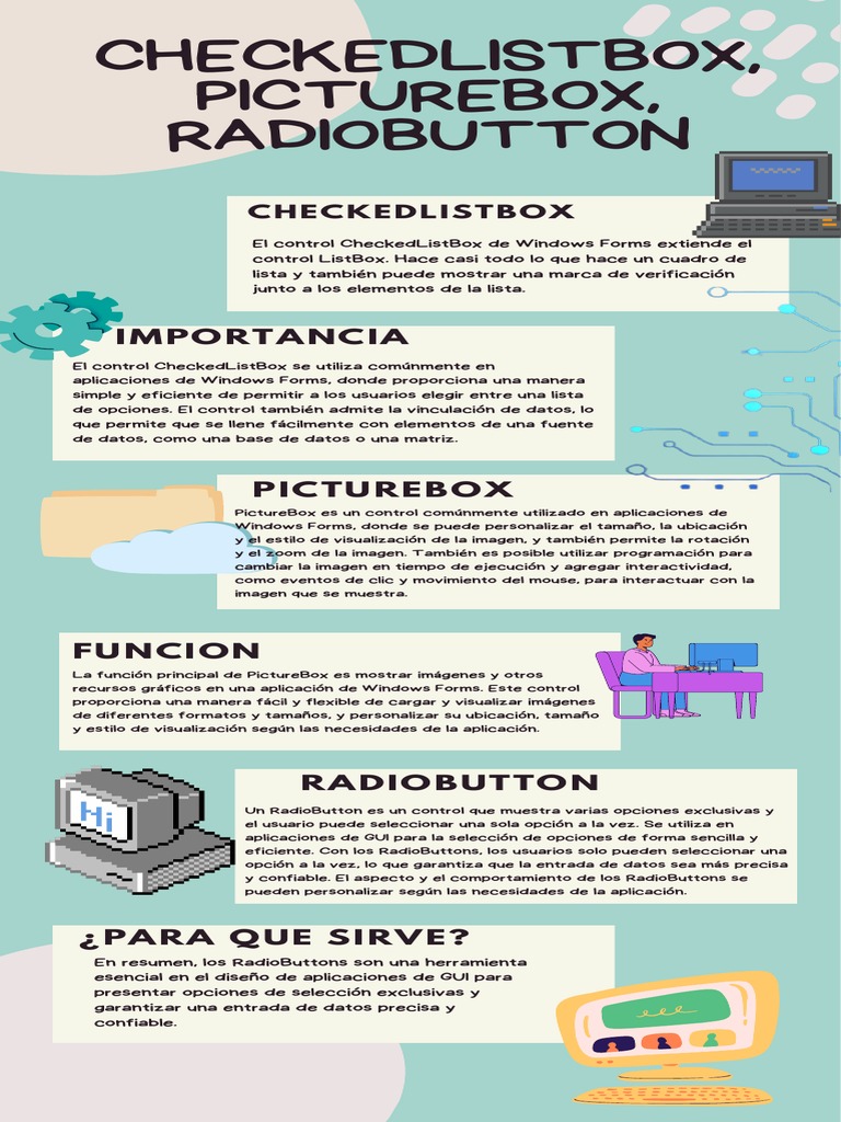 Checkedlistbox, Picturebox, Radiobutton | Descargar gratis PDF ...