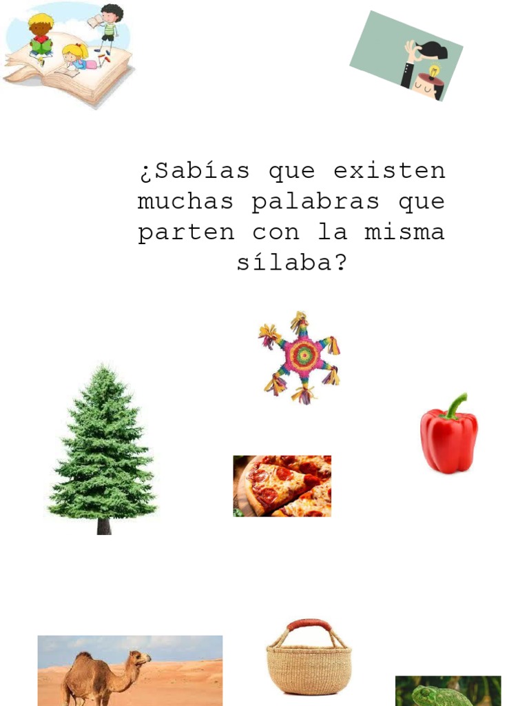Evocar Palabras Con Silabas Pi-Ca-Co | PDF