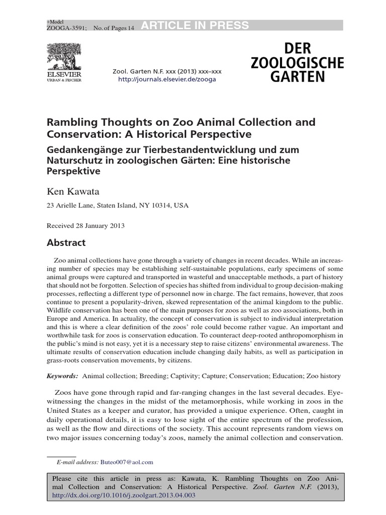 Rambling Thoughts On Zoo Animal Collection | PDF | Zoo | Gorilla