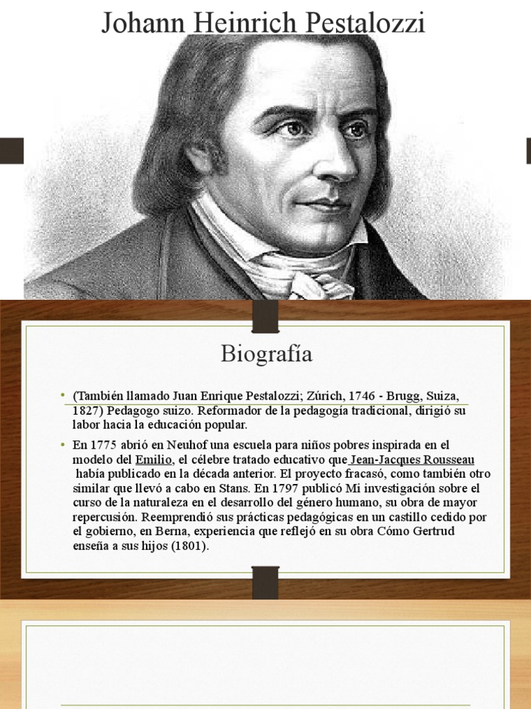 Biografía de Johann Heinrich Pestalozzi | PDF