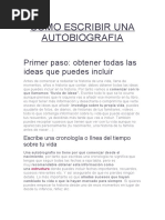 Estructura Clave de una Autobiografía | PDF | Autobiografías