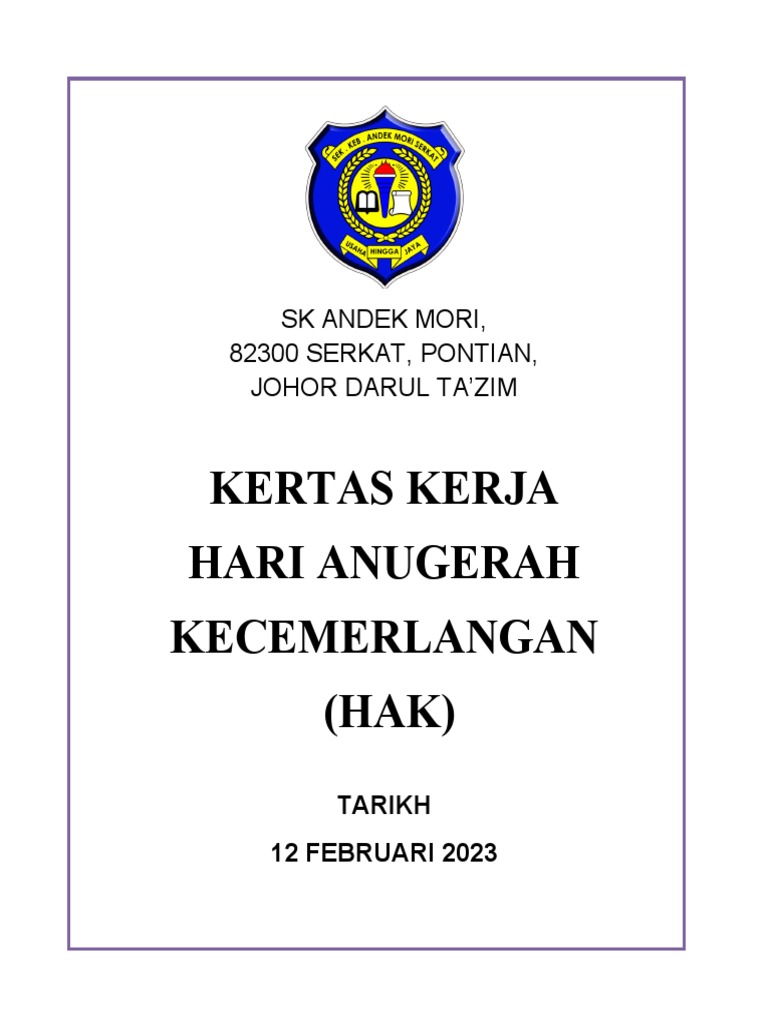 Kertas Kerja Program Haka 20222023 | PDF