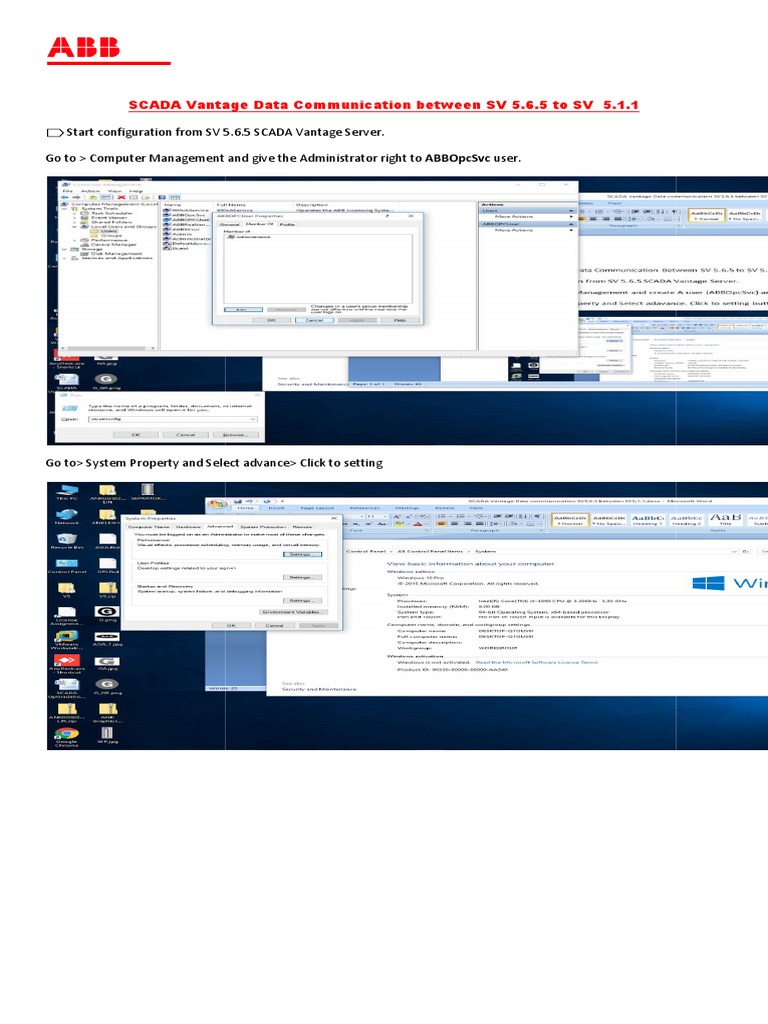 SCADA Vantage Data Communication SV5.6.5 Between SV5.1.1.-Updated | PDF | Group Policy | Scada