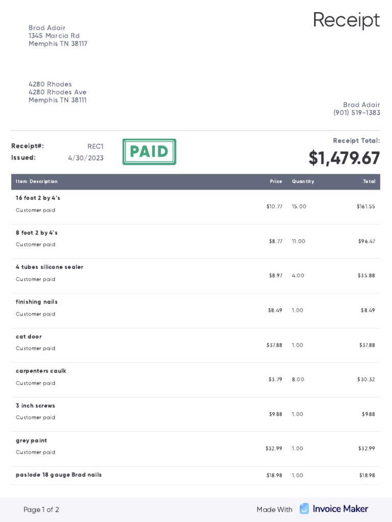 Receipt REC1 | PDF | Public Finance | Business Process