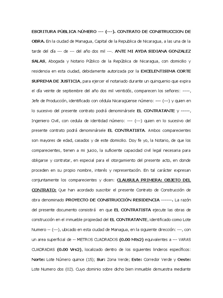 Contrato de Construccion de Obra | PDF | Arbitraje | Mediación