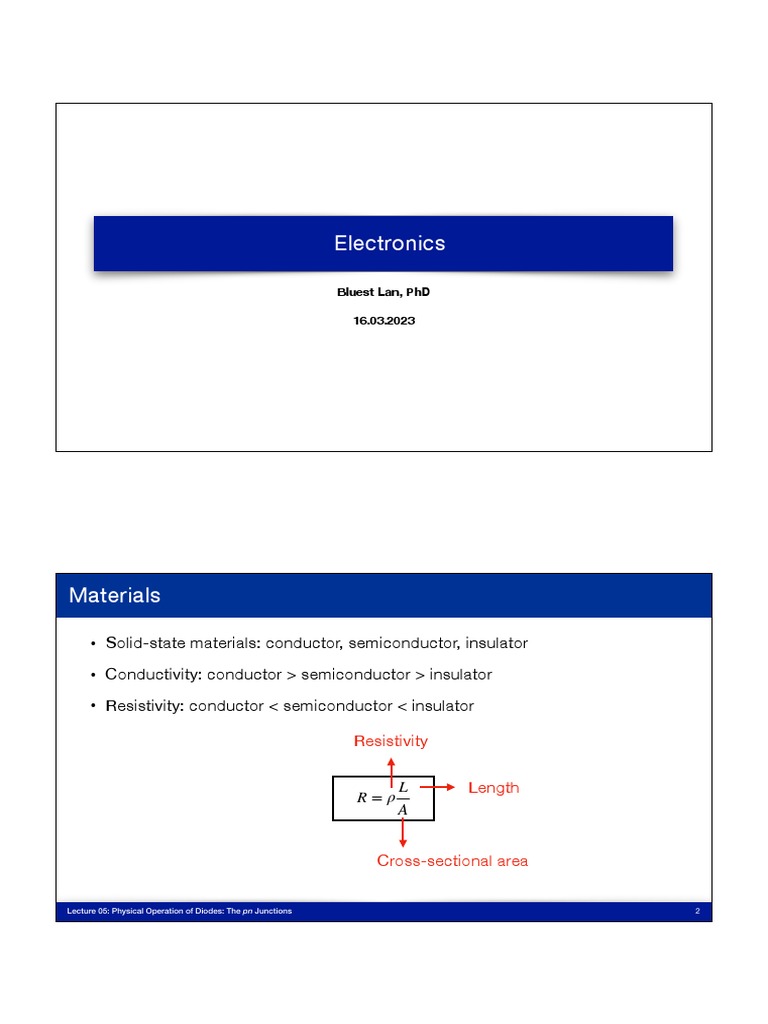 Lecture05 1 Microelectronic Pdf Semiconductors Electrical Resistivity And Conductivity 