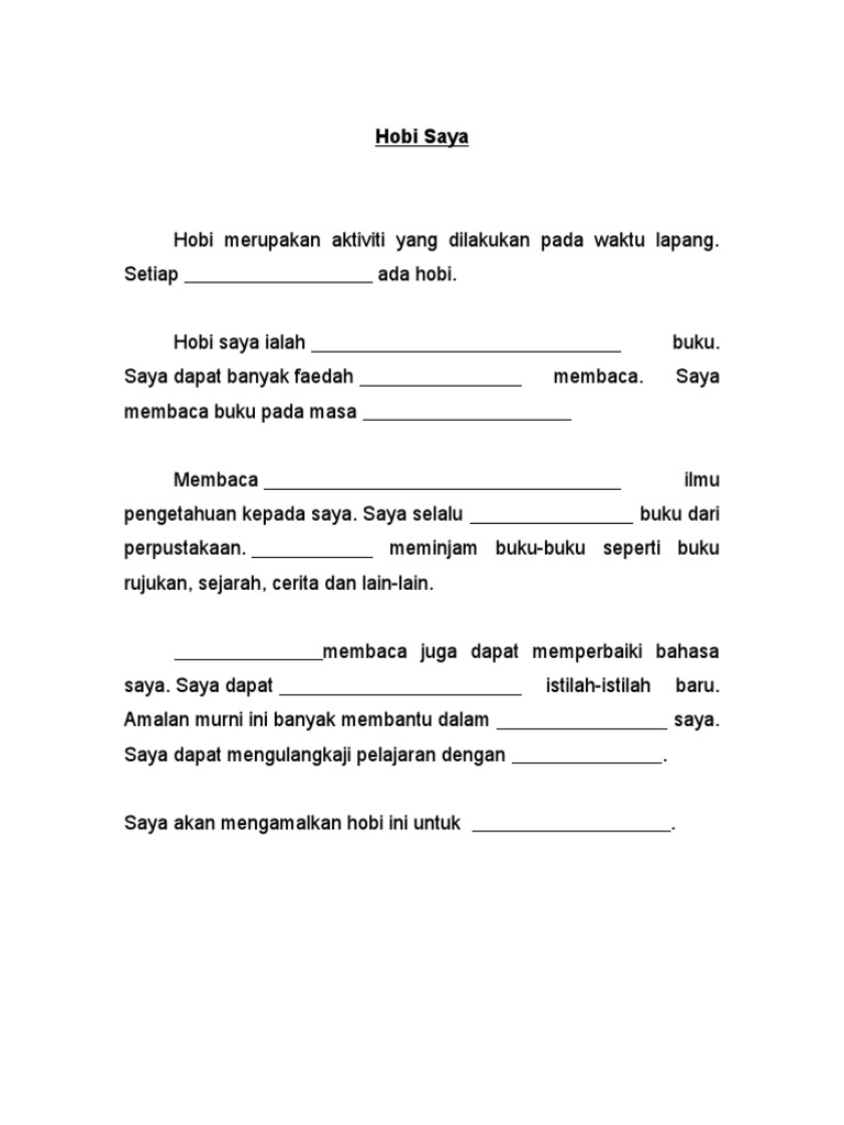 Hobi Saya | PDF