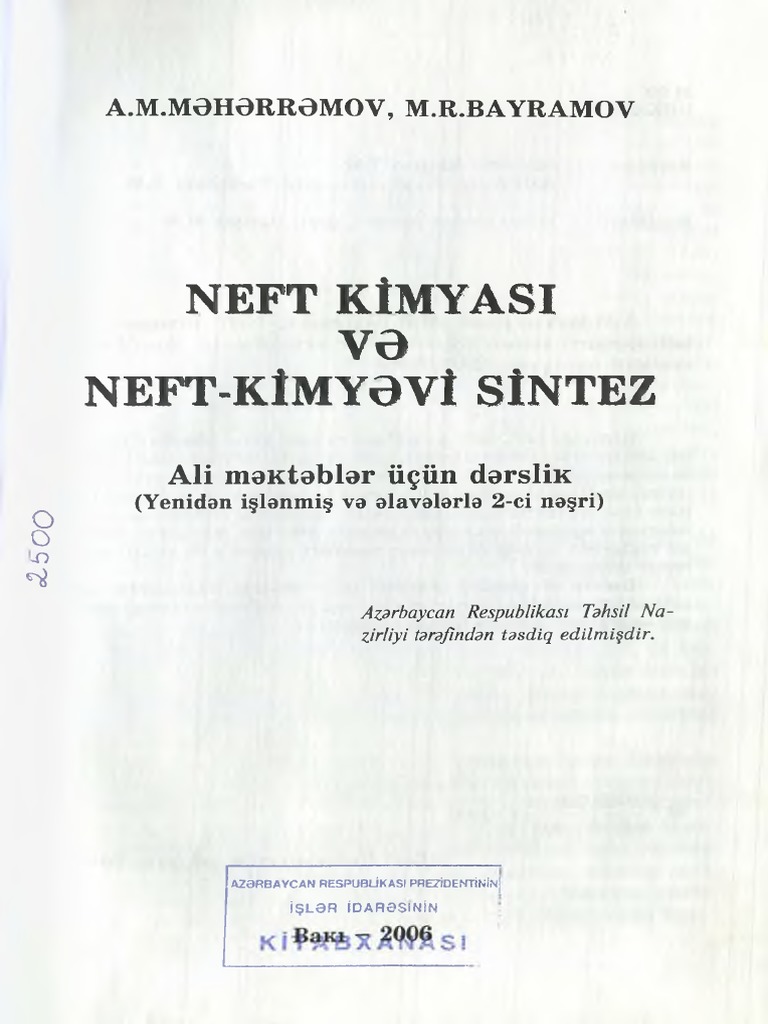 Neft Kimyasi Ve Neft-Kimyevi Sintez | PDF