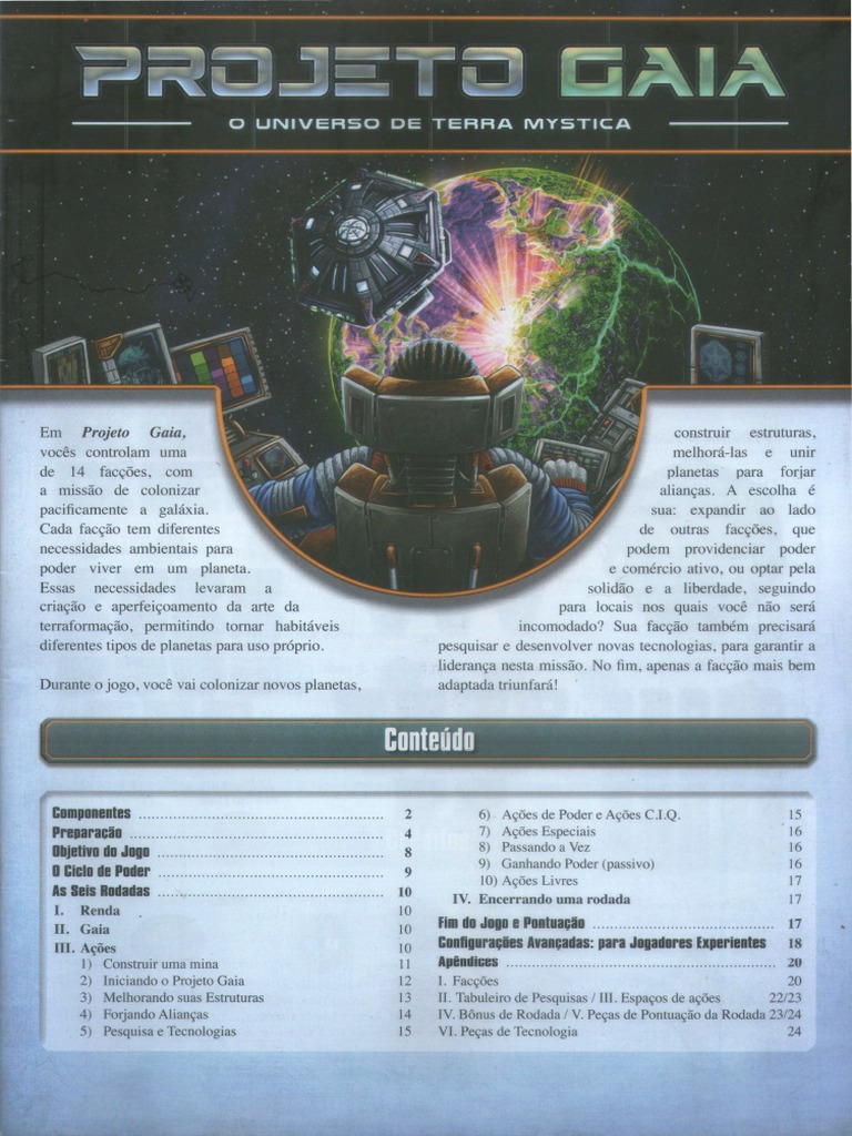 Projeto Gaia Manual PT BR Mandala Com Recon 119092 | PDF | Planetas ...