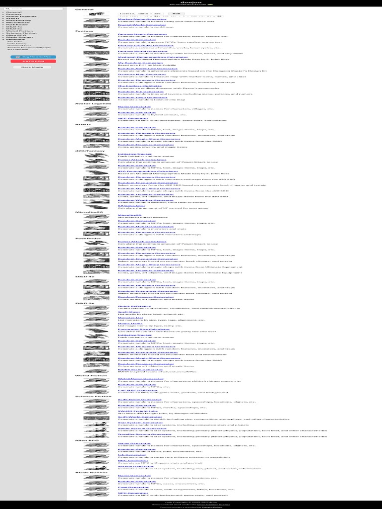 Donjon RPG Tools | PDF | Dungeons & Dragons | D20 System